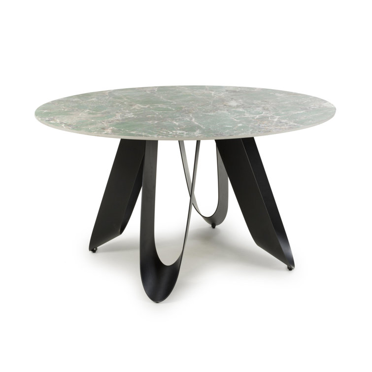 Ivy Bronx Osaka Round Green Dining Table | Wayfair.co.uk